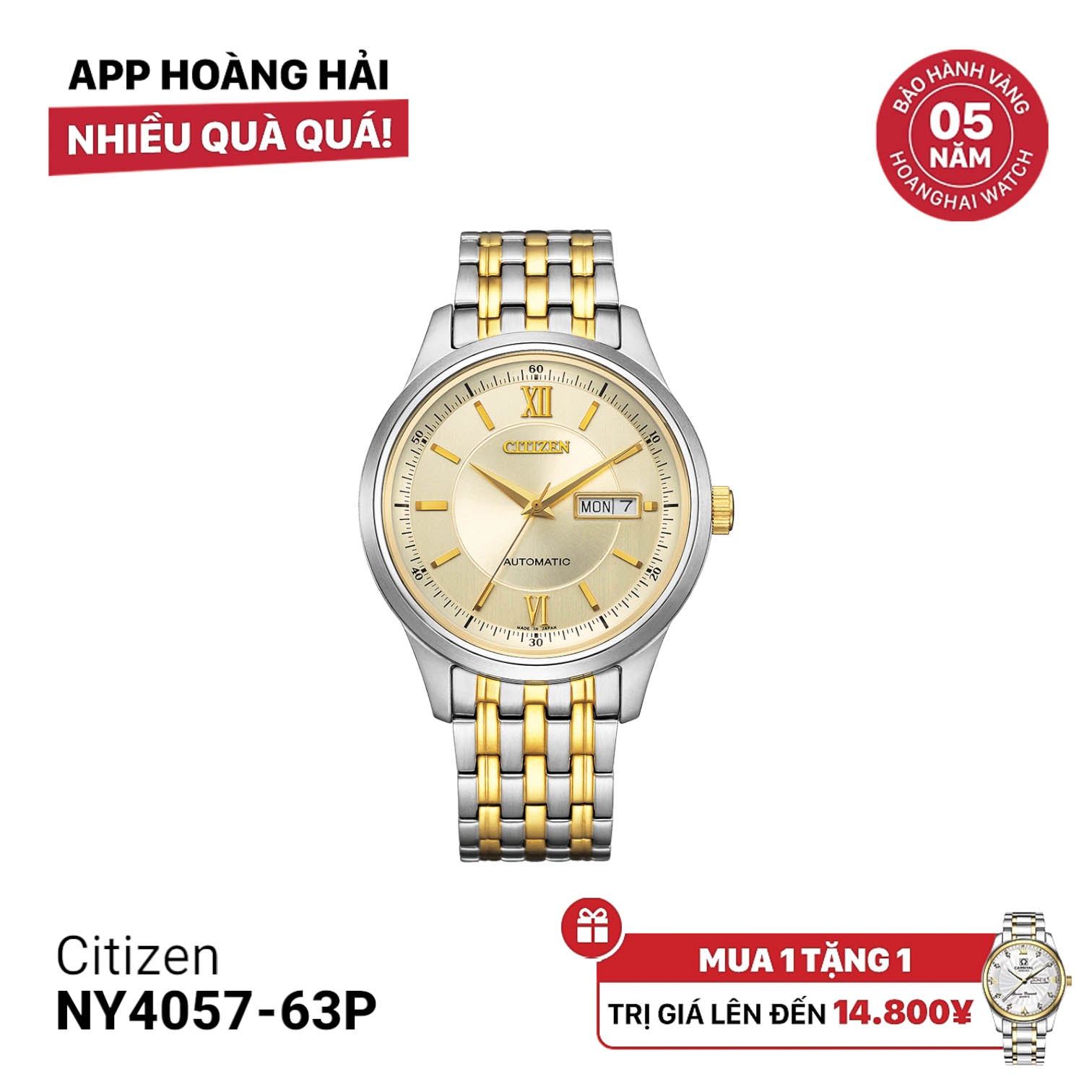 Đồng hồ cơ Citizen NY4057-63P